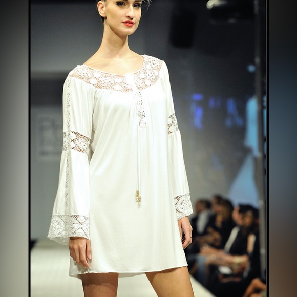 Michelle Jonas | Dresses | Michelle Jonas Hand Crocheted Dress Coverup ...